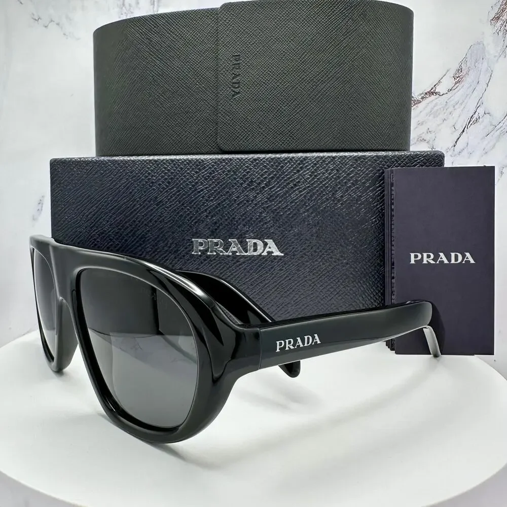 Prada | Accessories | New Prada Sunglasses Pr C5s 6k08z Black 2025 ...